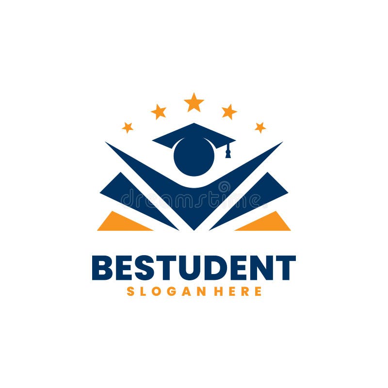 Best Student with Book Logo Vector Stock Vector - Illustration of ...
