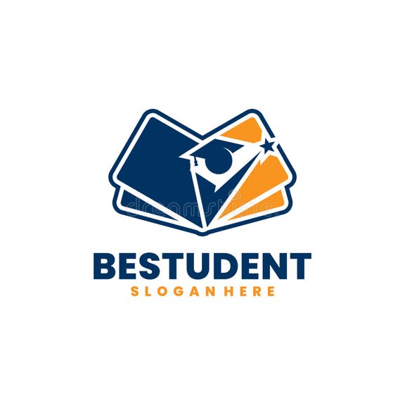 Best Student with Book Logo Vector Stock Vector - Illustration of happy ...