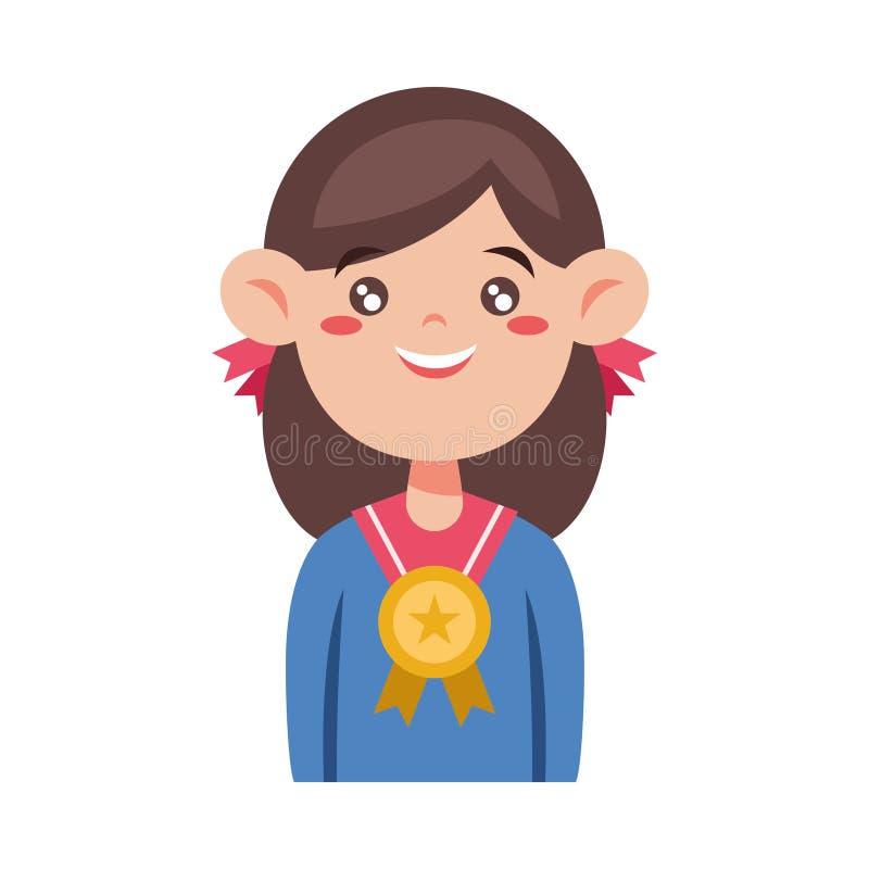 Best Student Gold Medal Award Stock Illustration - Illustration of ...