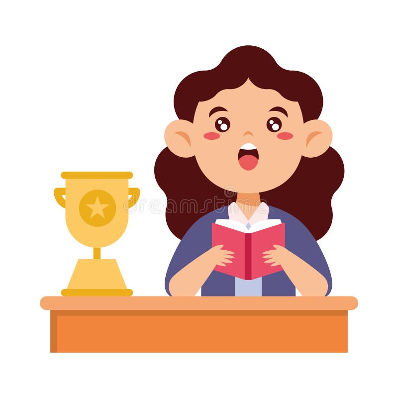 Best Student Trophy Holder stock vector. Illustration of design - 366167916