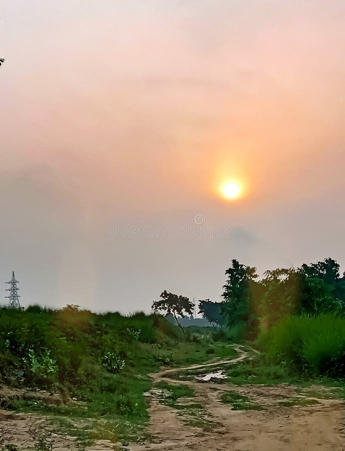 Best Sun Rise Time in Countryside Stock Photo - Image of time ...