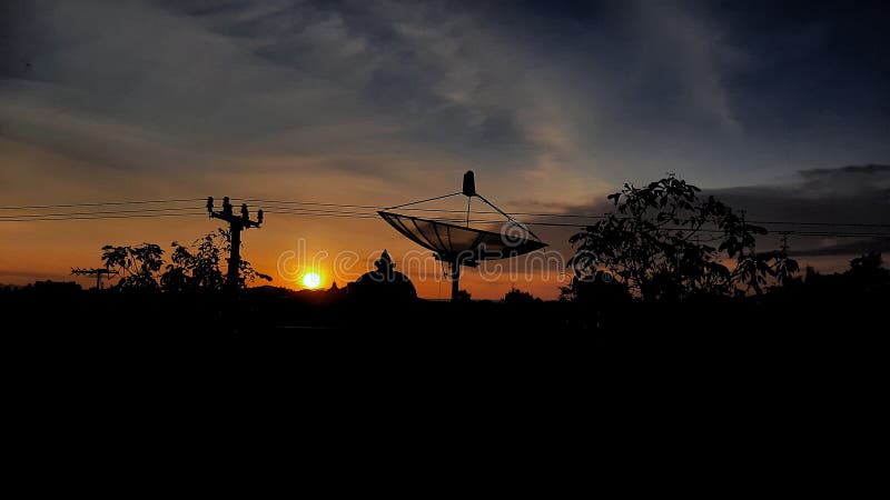 The Best Sunset in the Sky of Indonesia Stock Photo - Image of sunset ...