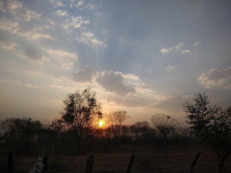 Best Sunset in the Village.. Editorial Stock Image - Image of orange ...