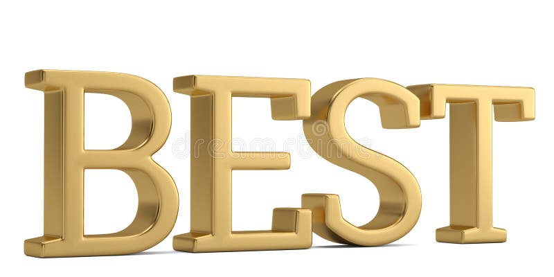 Best Text Isolated on White Background 3D Illustration Stock ...