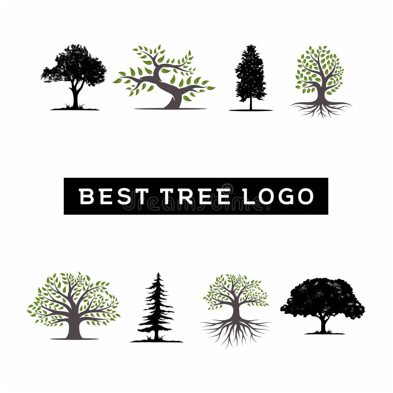 Best Tree Logo Collections Set for Company Logo or Branding Stock ...
