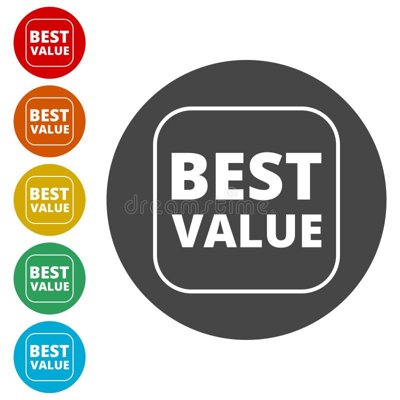 Best Value Button, Best Value Sign Stock Illustration - Illustration of ...