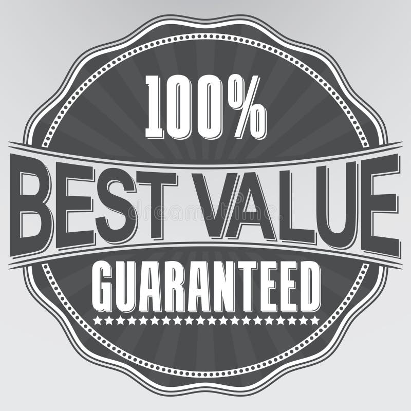 Best Value Guaranteed Retro Label, Vector Illustration Stock Vector ...