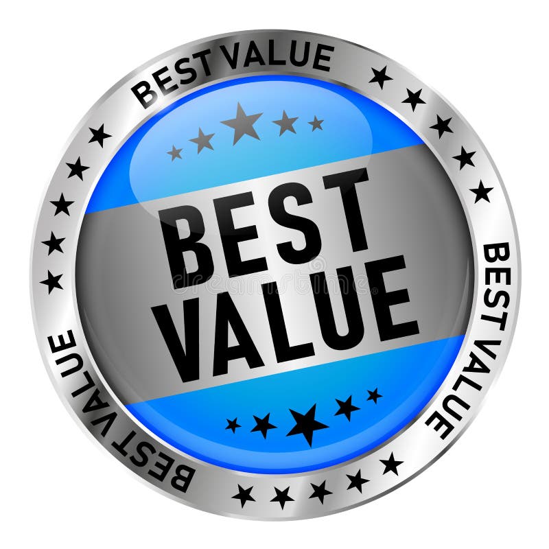 Best Value Isolated Blue Silver Illustration Icon Web Badge Stock ...