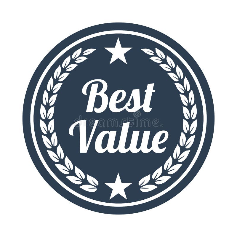 Best Value Label on White Background. Stock Illustration - Illustration ...