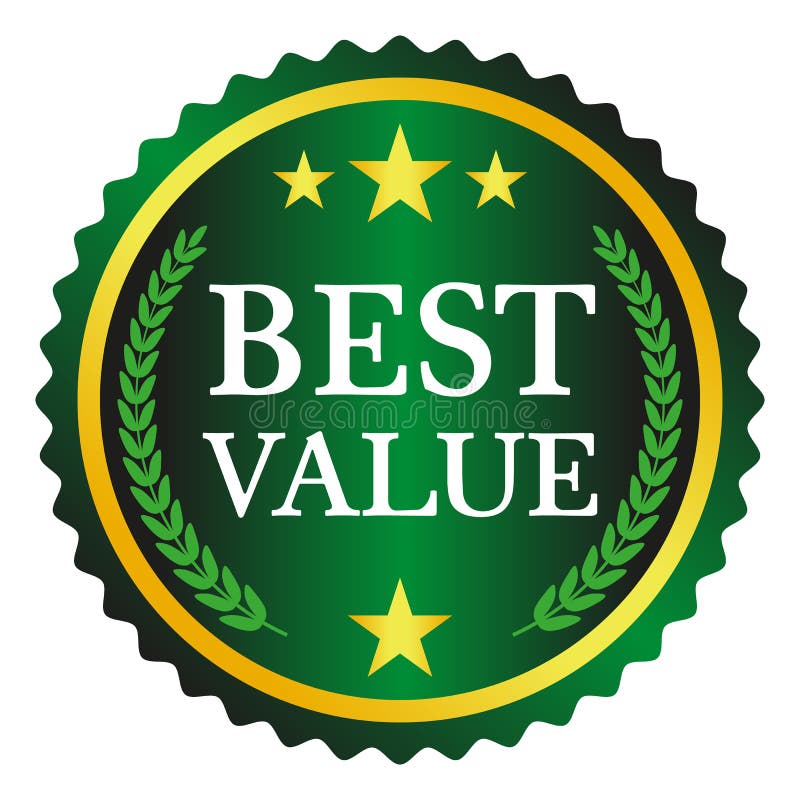 Best Value Label on White Background. Stock Illustration - Illustration ...