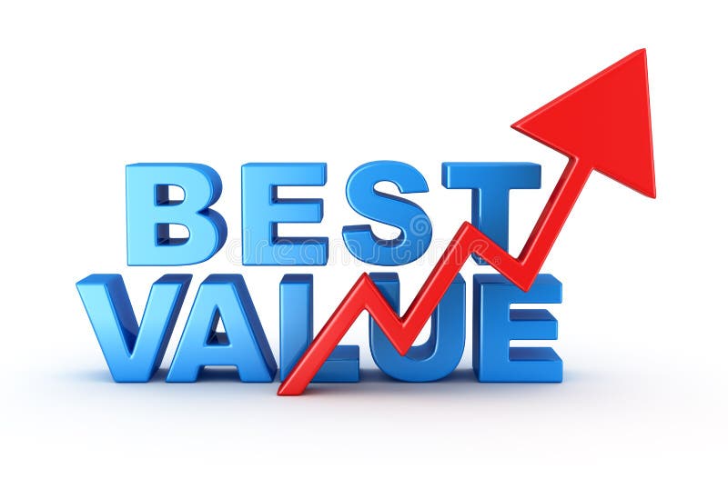 Best Value Text with Red Arrow Stock Illustration - Illustration of ...