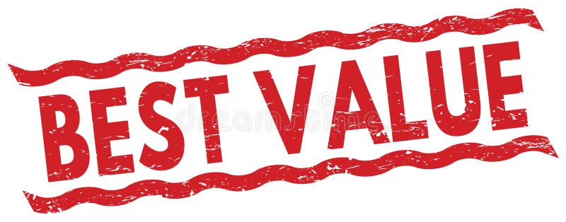 BEST VALUE Text on Red Lines Stamp Sign Stock Illustration ...