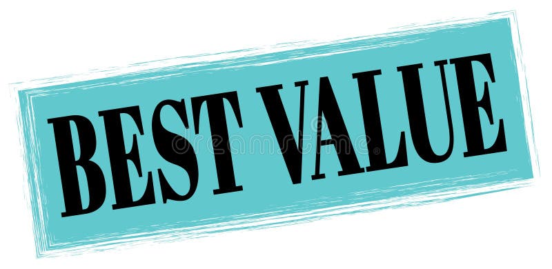 BEST VALUE Text Written on Blue-black Stamp Sign Stock Illustration ...