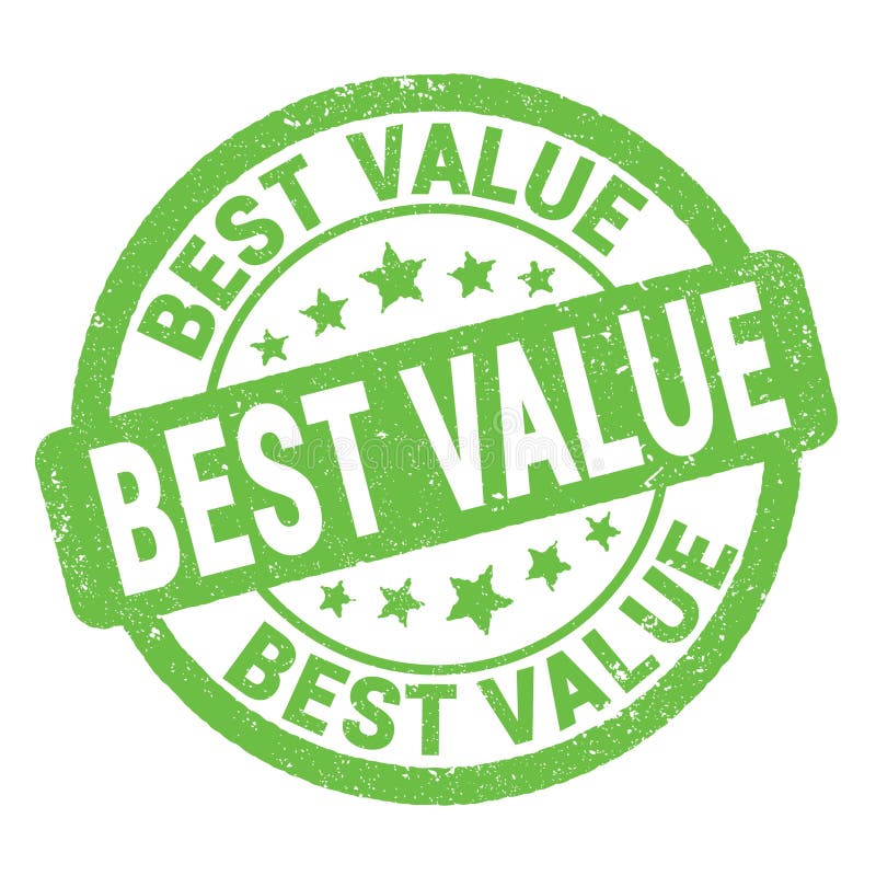 BEST VALUE Text Written on Green Round Stamp Sign Stock Illustration ...