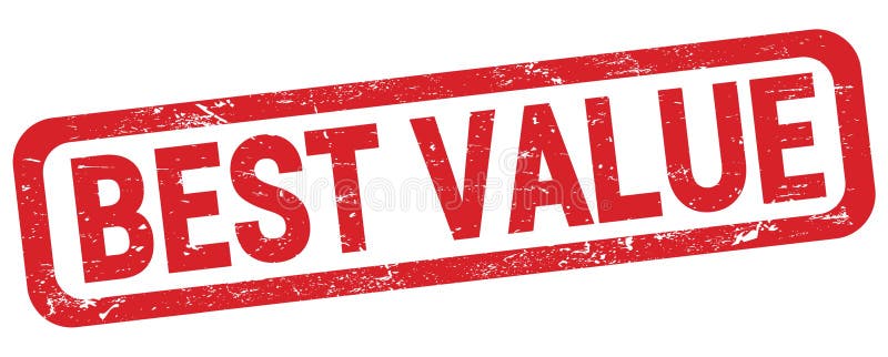 BEST VALUE Text Written on Red Rectangle Stamp Stock Illustration ...
