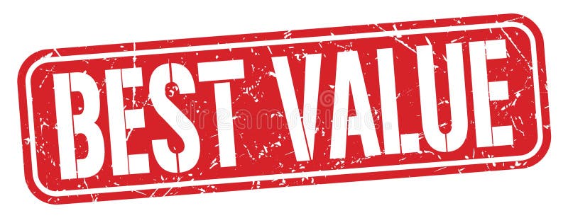 BEST VALUE Text Written on Red Stamp Sign Stock Illustration ...