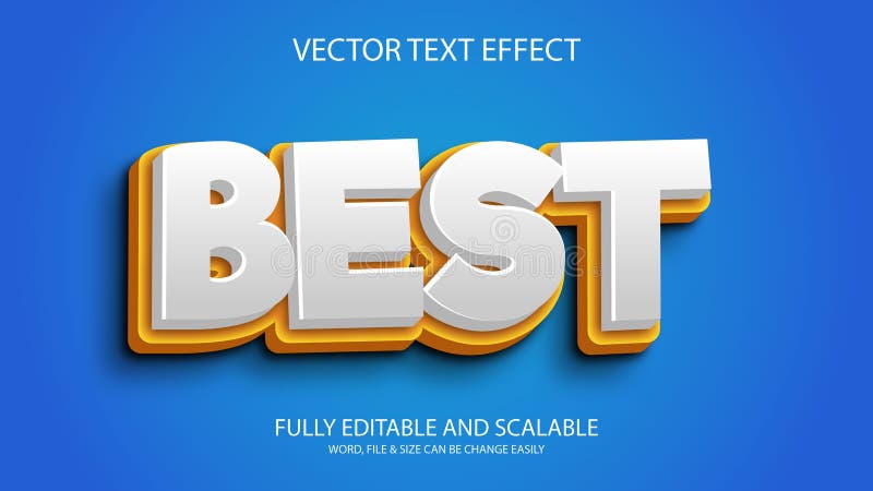 Best Vector Eps 3d Customize 3d Text Effect. Stock Vector ...