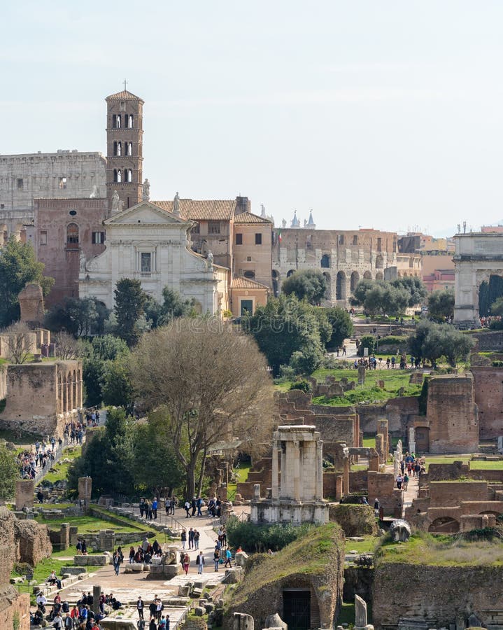 Capitol Hill. Rome. Italy. 12. March. 2017. View of the Roman Forum ...