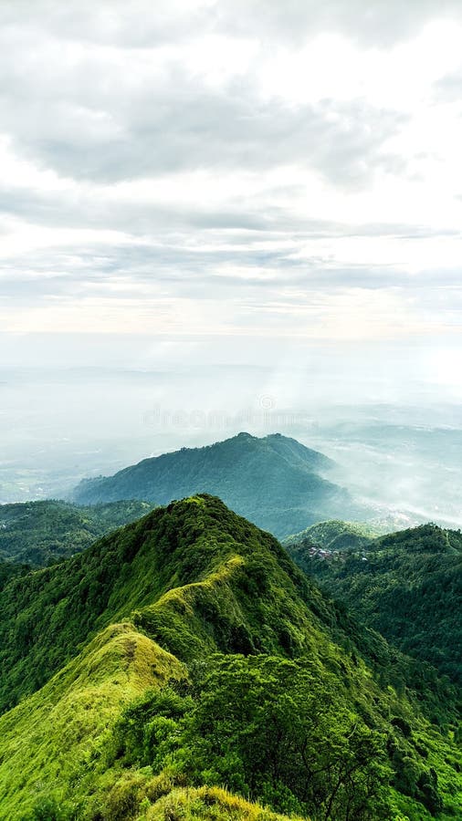 Best View Mountain Telomoyo Central Java Stock Image - Image of ...