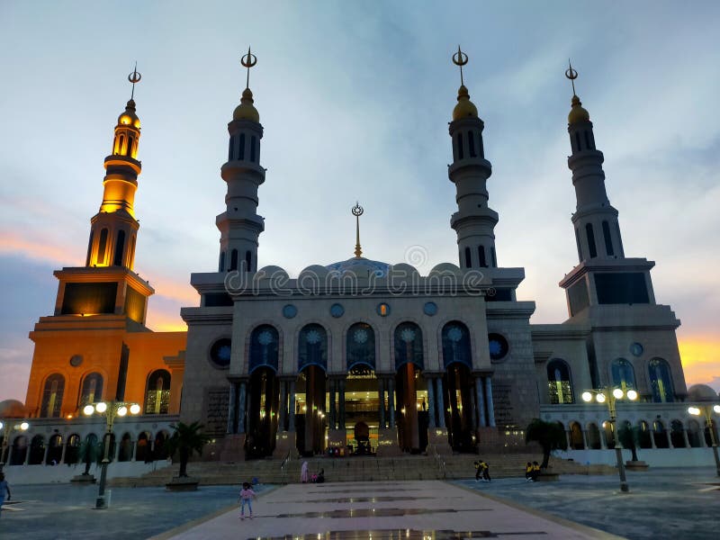 Best View in Our Mosque, Sun Set Stock Image - Image of temple, church ...