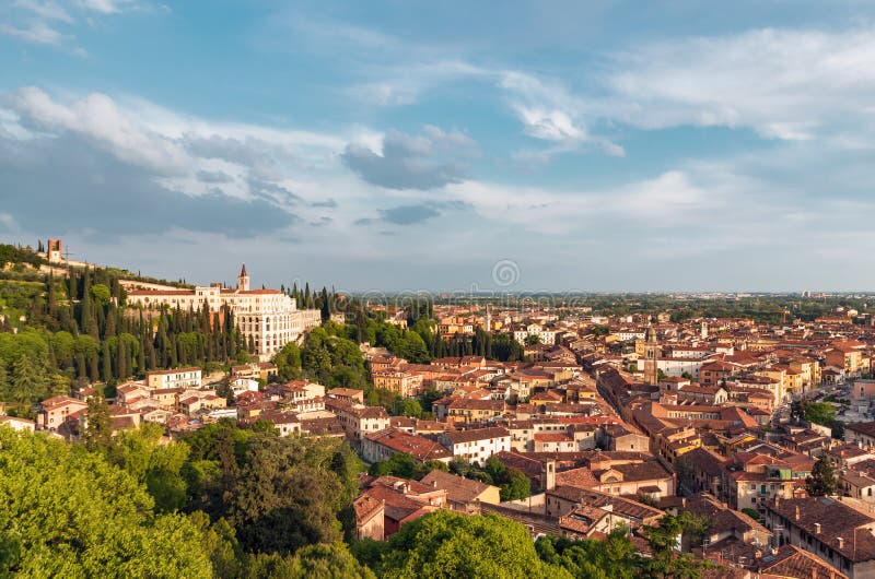 The Best View on Verona in the Evening. Stock Photo - Image of ...