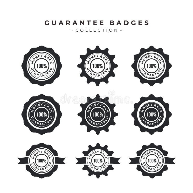 Vintage Quality Guarantee Badges Vector Collections Stock Vector ...