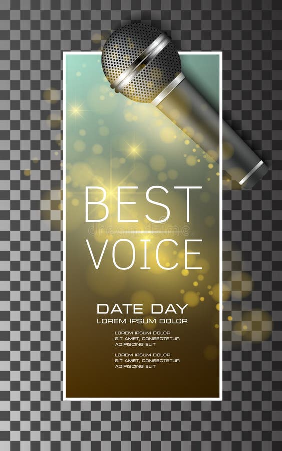 Best Voice Music Poster Vector Background Stock Vector - Illustration ...