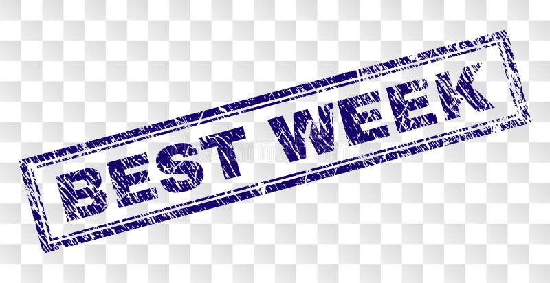 Grunge BEST WEEK Rectangle Stamp Stock Vector - Illustration of imprint ...