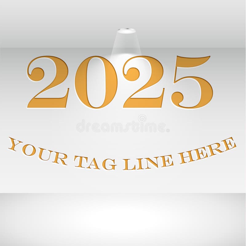 Best 2025 in White Background Design for You Stock Image - Image of ...