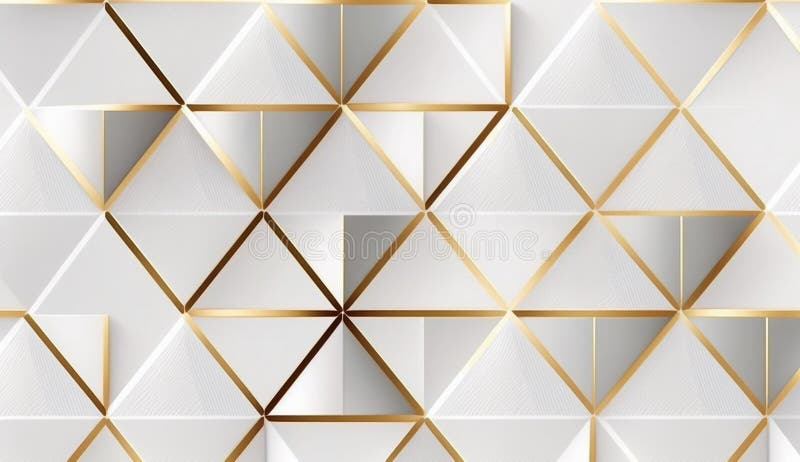 Best White Simple Abstract Geometric Vector Seamless Pattern with Gold ...
