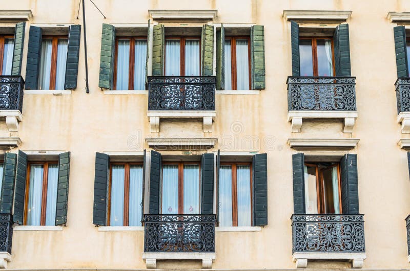 The Best Windows in the Beautiful City of Venice Stock Photo - Image of ...