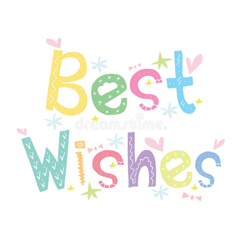 Best wishes card design stock vector. Illustration of card - 83532753