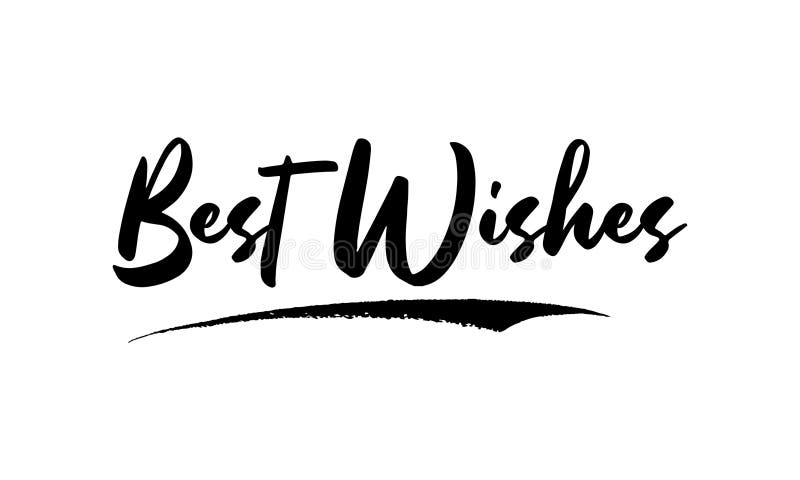 Best Wishes Elegant Bold Typography Lettering Text Vector Design Quote ...