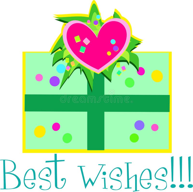 Best Wishes Gift stock vector. Illustration of greeting - 16847623