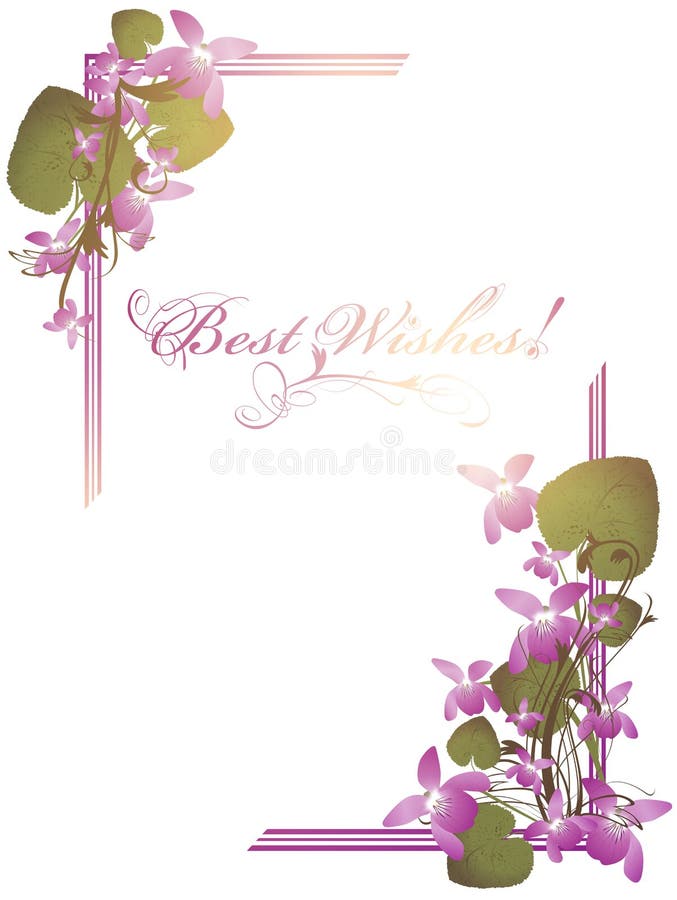 Best Wishes postcard stock vector. Illustration of bloom - 23077688
