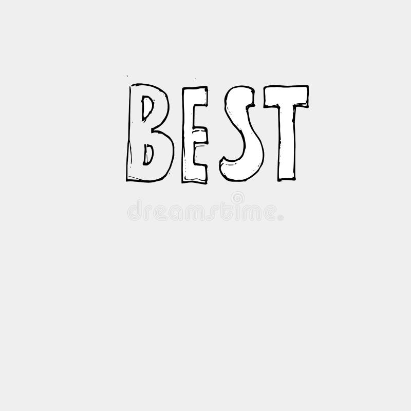 Best Word. Hand Drawn Concept. Stock Vector - Illustration of drawn ...