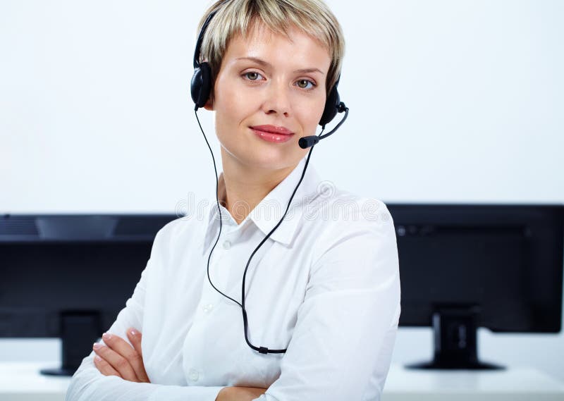 The best worker stock photo. Image of happy, headset - 25444186