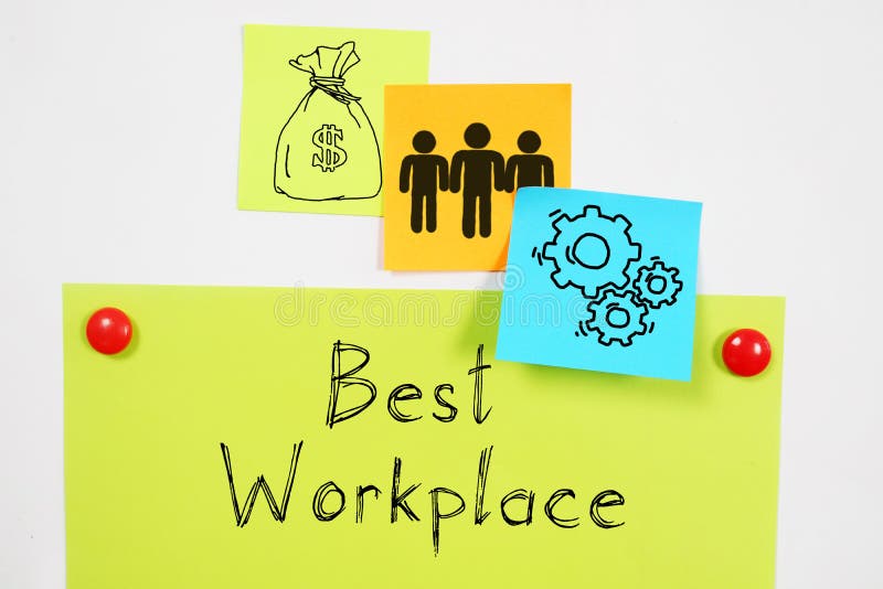 Best Workplace is Shown Using the Text Stock Photo - Image of ...
