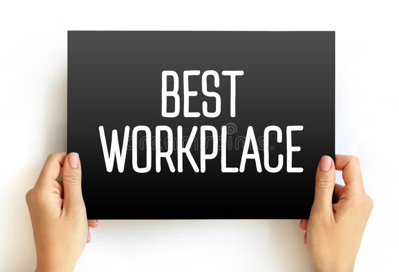 Best Workplace Text on Card, Concept Background Stock Photo - Image of ...
