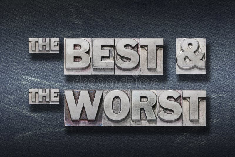 Best or Worst Learning Symbol. Businessman Turns Cubes, Changes Words ...