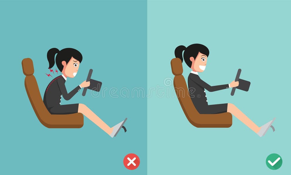 Best and Worst Positions for Driving a Car Stock Vector - Illustration ...