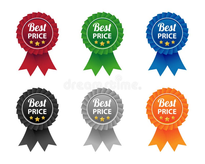 De Glanzende Beste Pictogrammen Van De Prijs Vector Illustratie ...