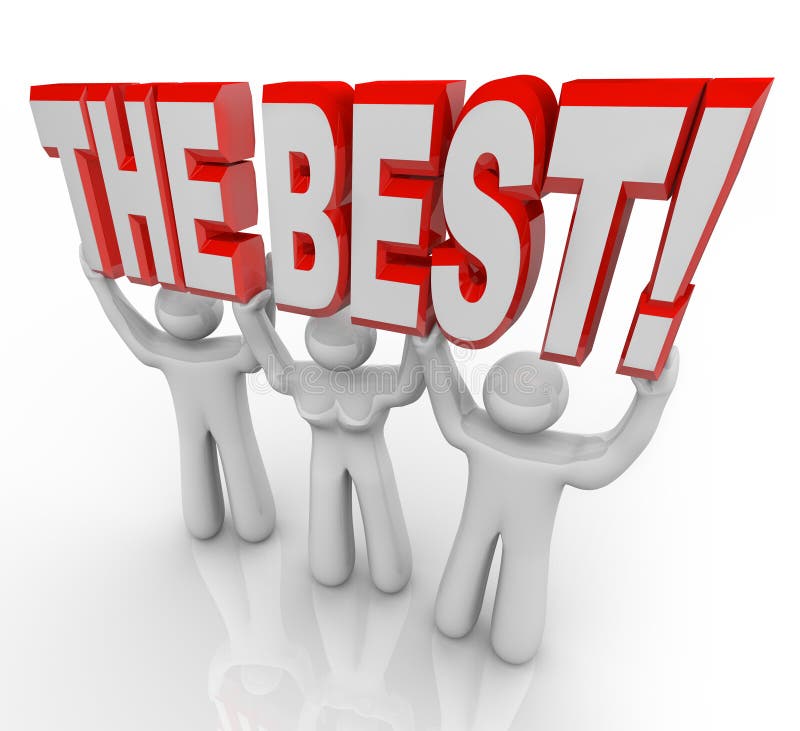 Beste Team Lifting Words Top Winners Feiern Stock Abbildung ...