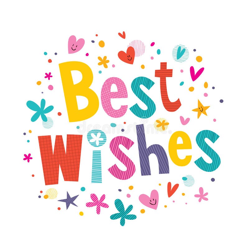 Best Wishes Handwritten Lettering Design. Congratulations Phrase Vector ...