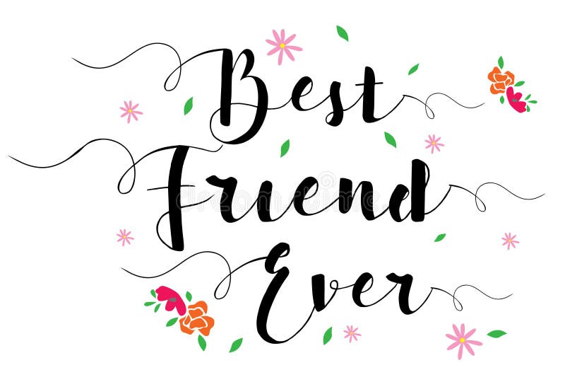 Bester Freund-überhaupt Blumen-Karte Vektor Abbildung - Illustration ...