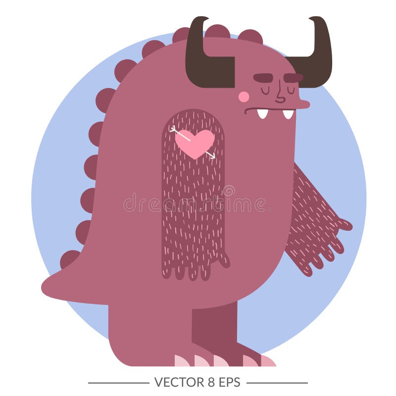 Bestia del vector ilustración del vector. Ilustración de mascota - 96907776