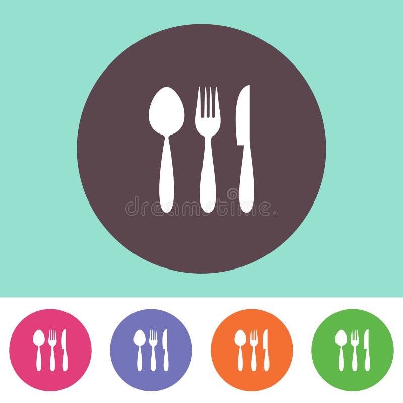 Besticksymbol Hand Tecknad Vektorillustration Vektor Illustrationer ...