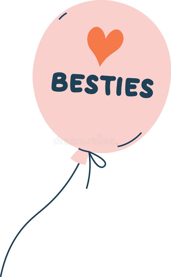 Besties. Lettering Phrase Isolated on White Background Stock Vector ...