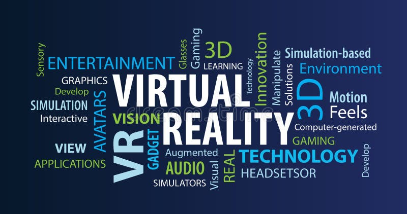 Virtual Reality Word Cloud stock illustration. Illustration of virtual ...