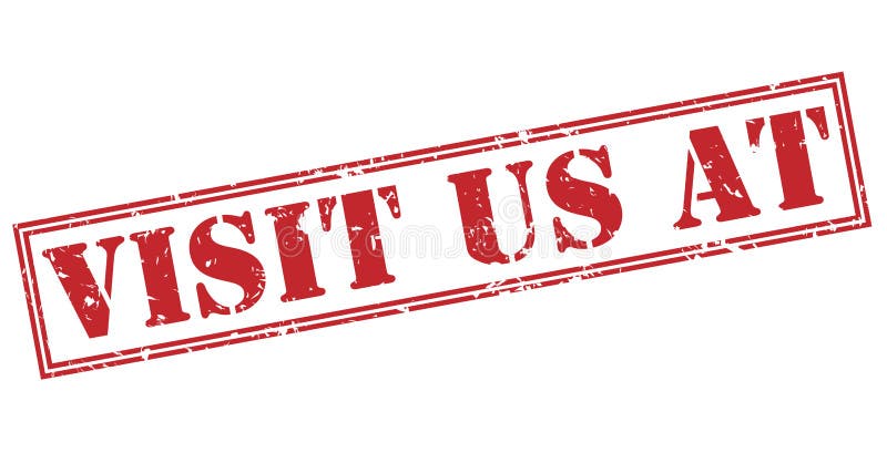 Besuchen Sie Uns am Roten Stempel Stock Abbildung - Illustration von ...